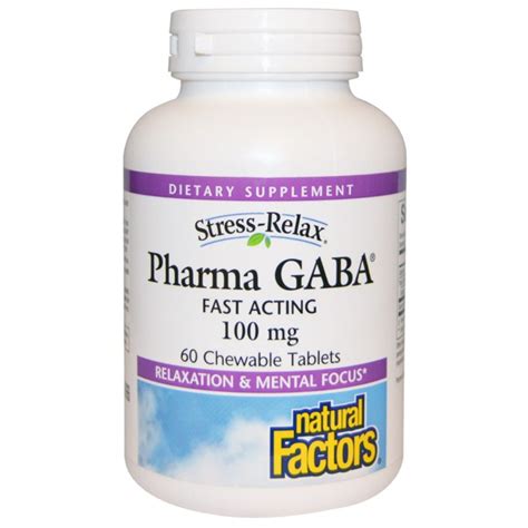 Natural Factors Stress Relax Pharma Gaba 100 Mg 1source
