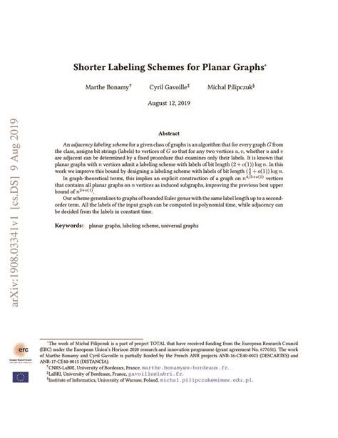Shorter Labeling Schemes For Planar Graphs Deepai