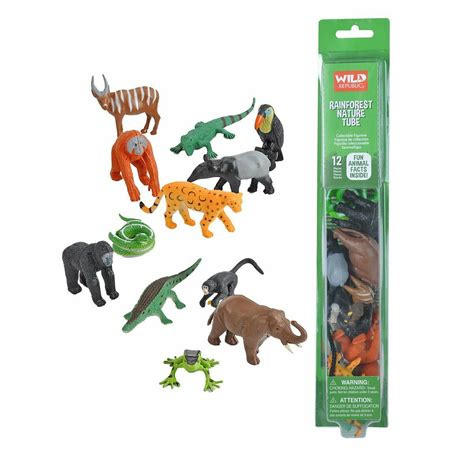Wild Republic Nature Tube Rainforest Animals Figurines Miniature Nice