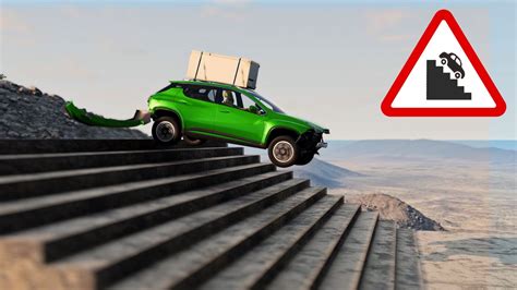 Beamng Drive Cars Vs Stairs 12 Youtube
