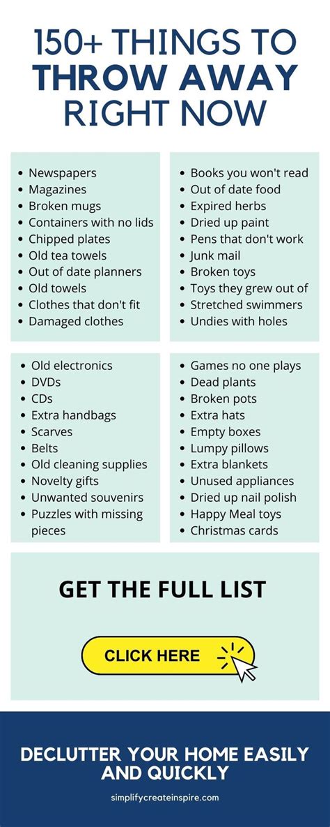 Quick Declutter 150 Things To Throw Away Right Now Declutter Life