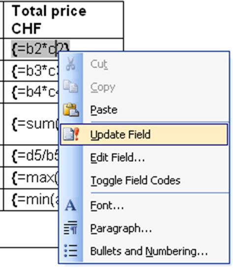 Training MS Word Field Codes