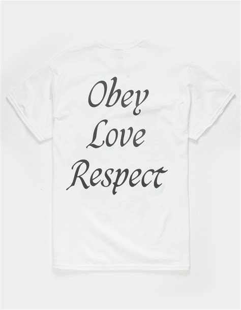 Obey Love Respect Mens Tee White Tillys