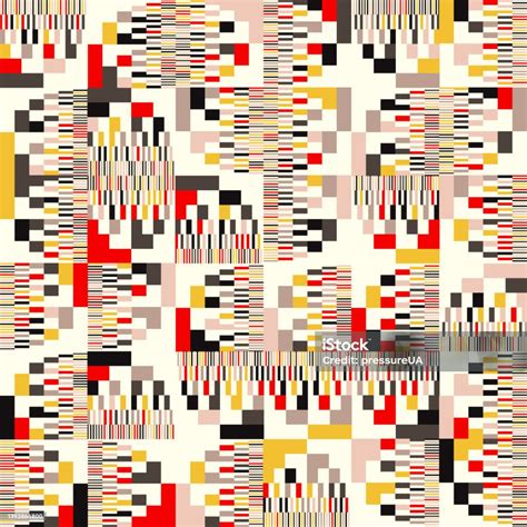 Abstract Vector Graphics Made With Generative Art Approach Using Geometric Shapes Stock