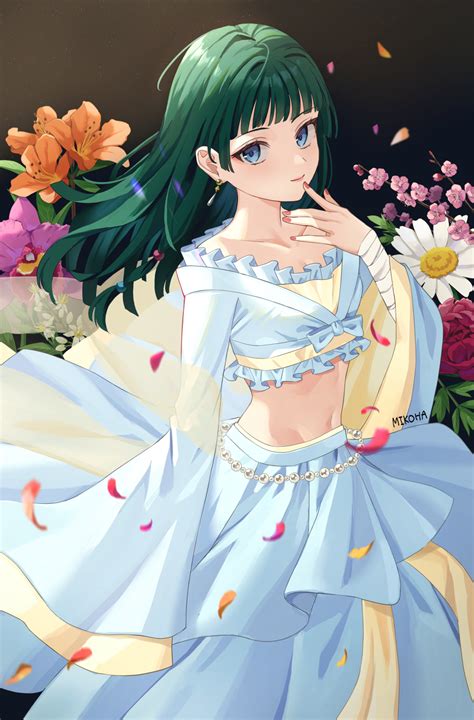 Rule 34 Bandages Bare Belly Belly Button Blue Dress Blue Eyes Blue
