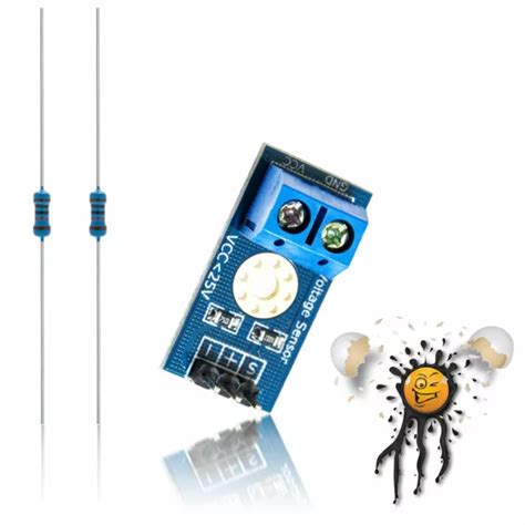 ESP32 ESP8266 SPANNUNGSSENSOR Voltage Sensor Kit 5V 1V ADC Signal 0