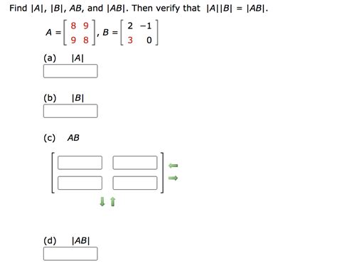 Solved Find A B AB And AB Then Verify That A B Chegg Com