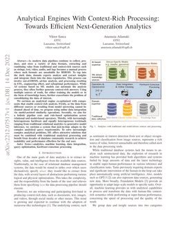 Analytical Engines With Context Rich Processing Towards Efficient Next