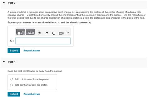 Solved A Simple Model Of A Hydrogen Atom Is A Positive Point