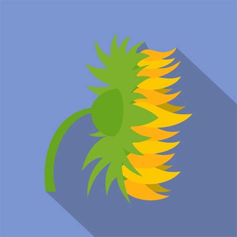 Icono de girasol de jardín ilustración plana del icono de vector de