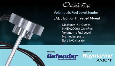 Raymarine Supports Fuel Senders Oceanic Systems Uk Ltd