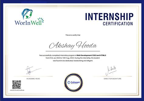 Webdevelopment Coincent Internship Akshay Hooda