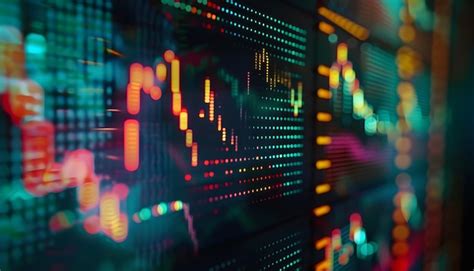 Premium Photo Dynamic Stock Market Data Visualization On Digital Display