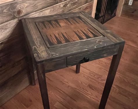 Chess Backgammon Table Etsy