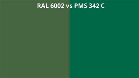 Ral 6002 Vs Pms 342 C Ral Colour Chart Uk