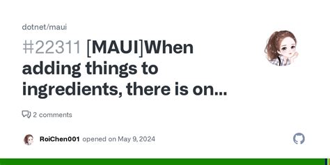 Maui When Adding Things To Ingredients There Is Only One Checkbox