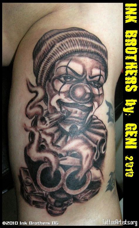 Incredible Clown Gangster Tattoo Design Ideas Tattoo Nation