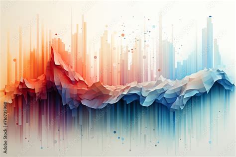 An Abstract Bar Chart Illustration With Bars Shaped Like Waves Conveying A Sense Of Fluidity