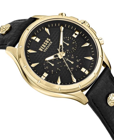 Versus Versace Mens Multifunction Quartz Chrono Lion Modern Black