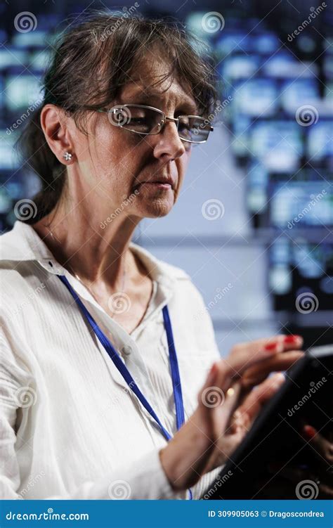Admin Writes Data Center Recovery Plan Stock Image Image Of