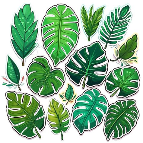 Premium Ai Image A Close Up Of A Bunch Of Green Leaves On A White