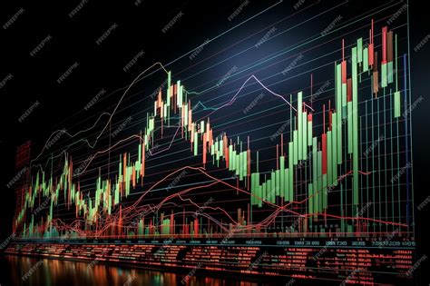 Premium Photo Colorful Candlestick Chart And Data Generative Ai