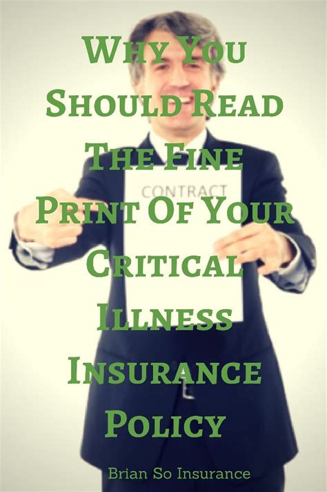 Why You Should Read The Fine Print Of Your Critical Illness Insurance