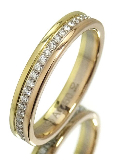 【cartier】【仕上済】【ルイ カルティエ ヴァンドーム】カルティエ『k18ygk18wgk18pg トリニティ ウェディング リング
