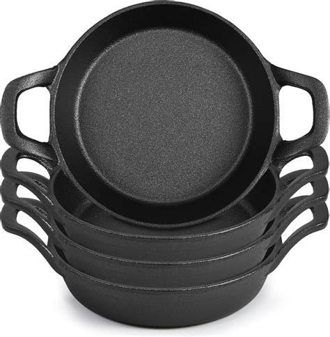 Ziliny Mini Cast Iron Skillets 6 3 X 6 3 X 1 5 Inch Cast