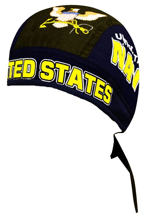 Us Navy Doo Rag With A Sweatband Blue Bandana Head Wrap Motorcycle Bik