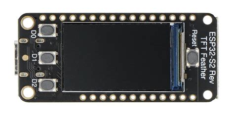 Купить Feather Esp32 S2 Reverse с Tft Дисплеем Wifi Модуль Gpio 4mb Flash 2mb Psram