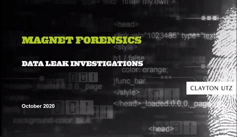 Digital Forensics Examiner Digital Forensics Data Leak Investigations