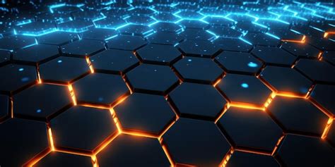 Premium Photo A Large Graphene Hexagon Structure Heating Effect Rendering Effect 8k Hd