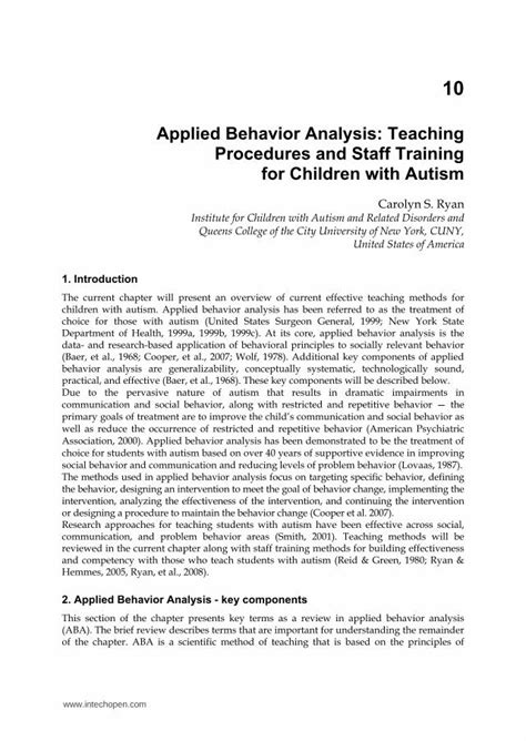 pdf applied behavior analysis teaching procedures and …techweb