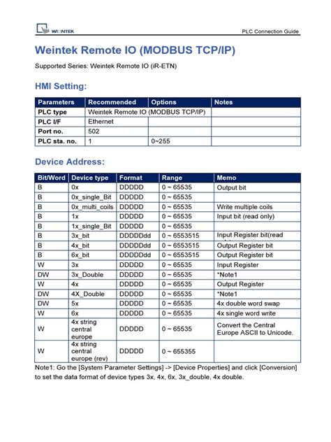 Weintek Remote Io Modbus Tcpip Hmi Setting Pdf