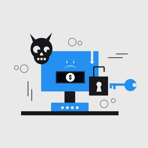 Protect Data From Ransomware Flat Conceptual Illustration 36530642