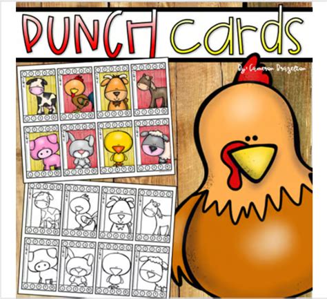 Behavior Incentive Punch Cards Classroom Management Rewards Farm
