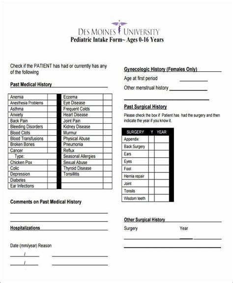 30 Medical Intake Forms Template Effect Template Massage Therapy