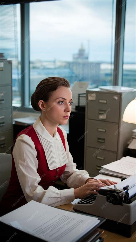 Secretary Concept Female Secretary Looking Outside And Thinking