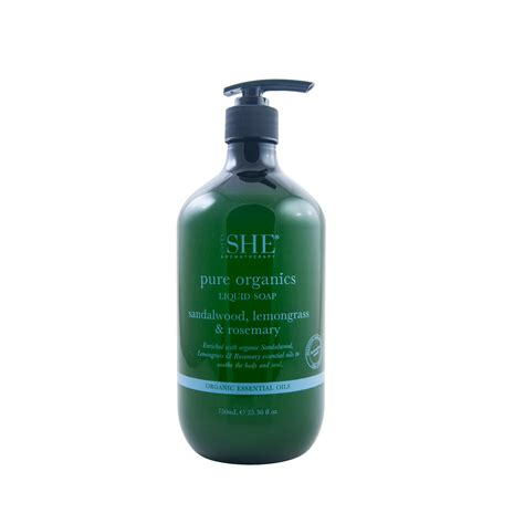 750ml Pure Organics Liquid Soap Sandalwood Lemongrass And Rosemary