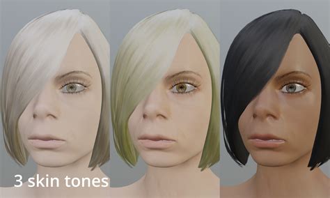 D Model Nude Girl Textured Female Model VR AR Low Poly CGTrader