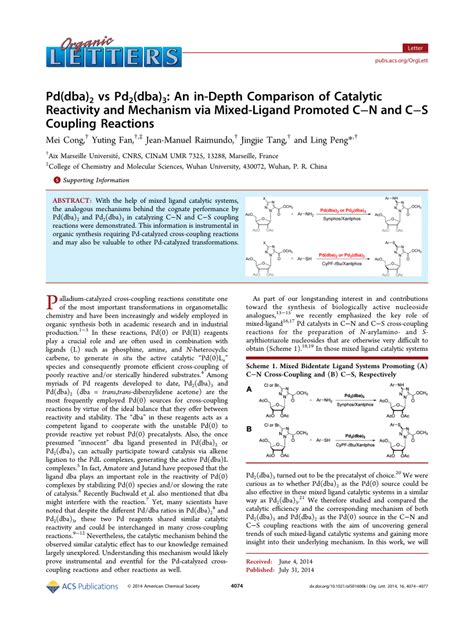 Pdf Pd Dba 2 Vs Pd 2 Dba 3 An In Depth Comparison Of Catalytic