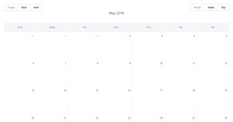 vue calendar customization