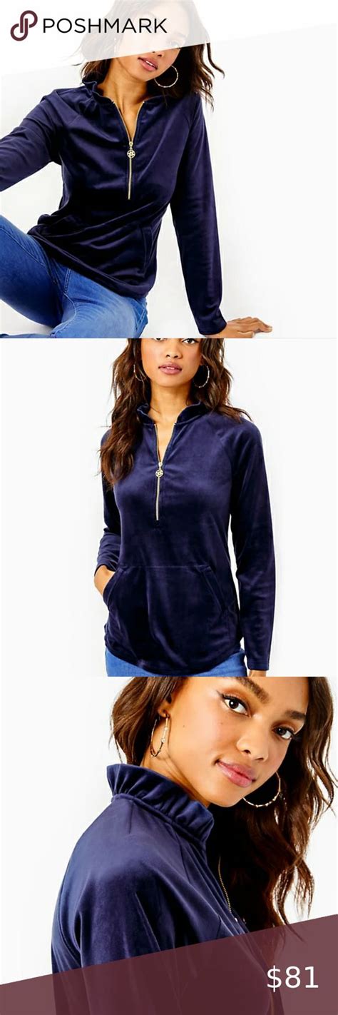 Lilly Pulitzer Skipper Round Hem Velour Popover Clothes Design