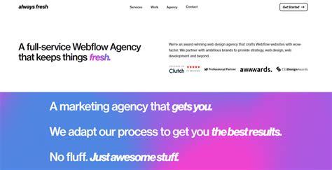 Always Fresh Css Nectar Web Design Awards Css Gallery
