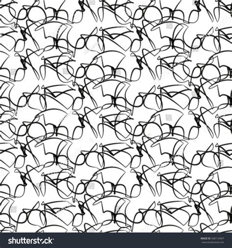 Seamless Monochrome Wave Pattern Stock Vector Royalty Free 438110497 Shutterstock