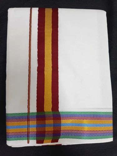 Men Multiple Border Color Cotton Dhoti At Rs 490piece Cotton Dhoti In Tiruchengode Id