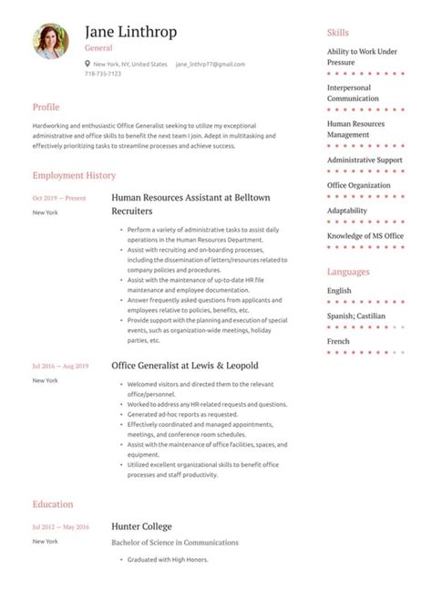 General Resume Examples Templates Resume Io
