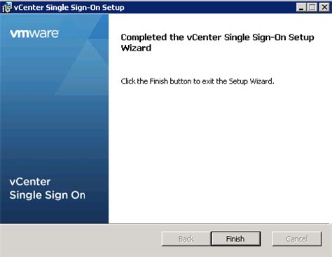 Install VMware Single Sign On In Multisite Mode