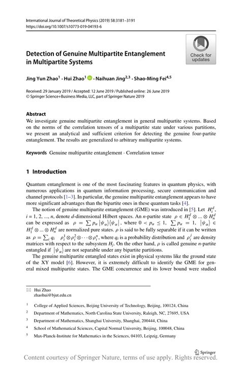 Detection Of Genuine Multipartite Entanglement In Multipartite Systems